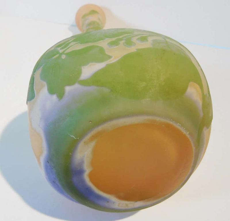 Émile Gallé - Emile Galle Tall Bud Vase in Triple Overlay and Etched ...