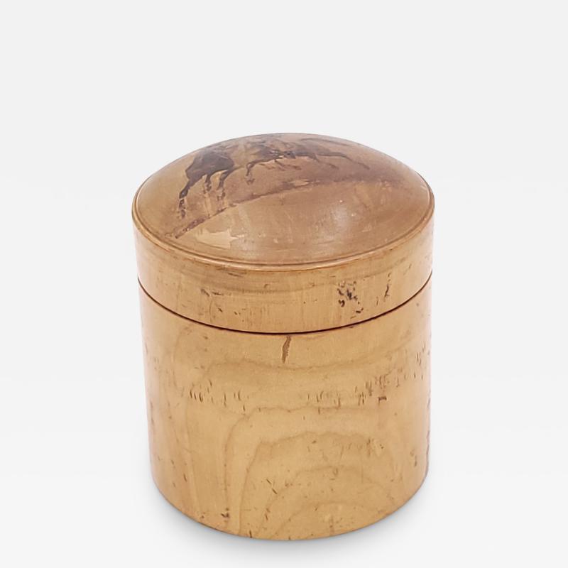 19th Century Treen Box with Scene of Horse Racing, England