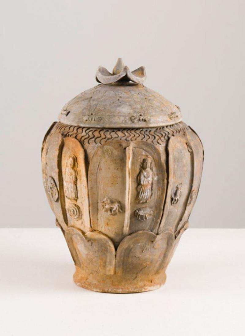 Unusual Buddhist Offering Jar