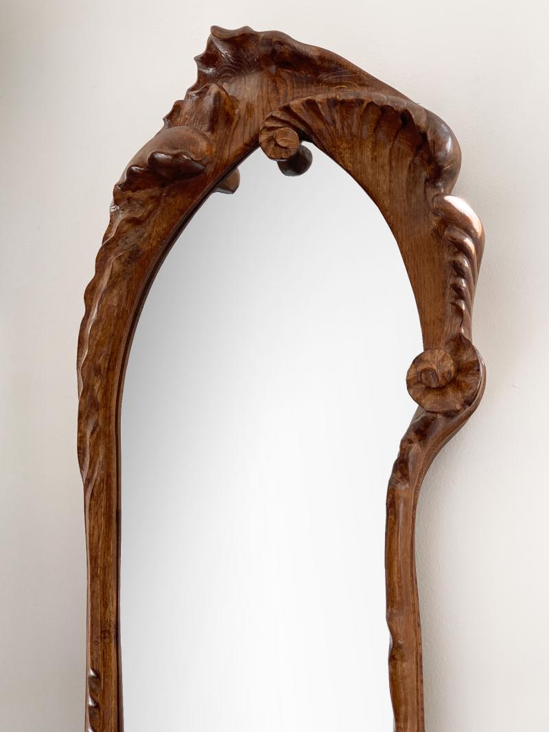Antoni Gaudi - Antoni Gaudí Calvet Carved Oak Wall Mirror
