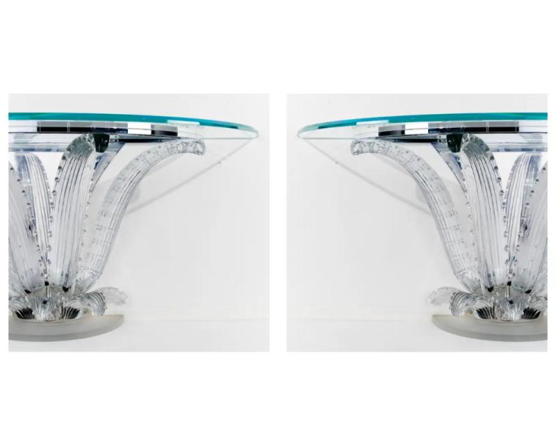 Lalique - Lalique France, a Magnificent Pair of Crystal Cactus Console ...