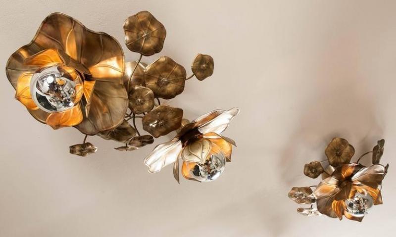 Lotus flower ceiling lights