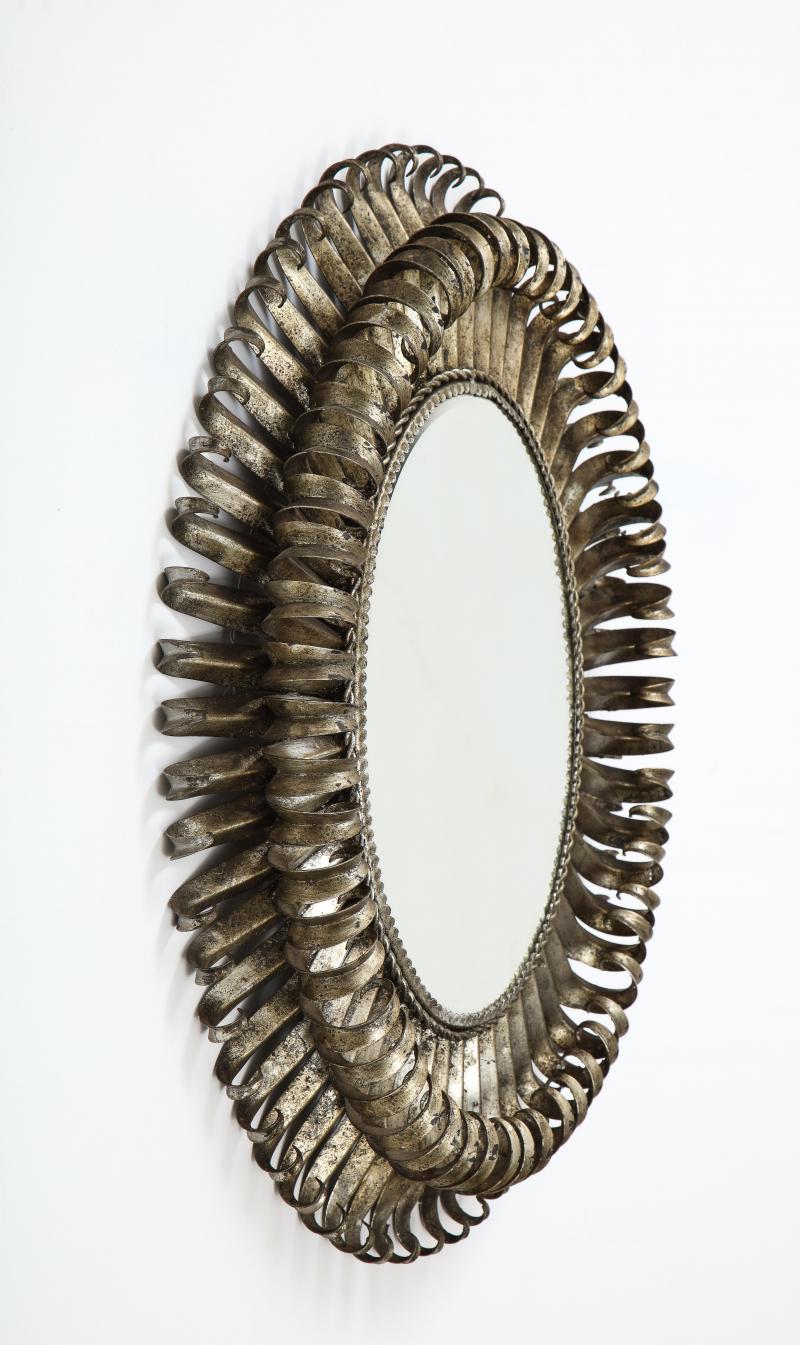 Mid-Century Modern Oval Mirror.