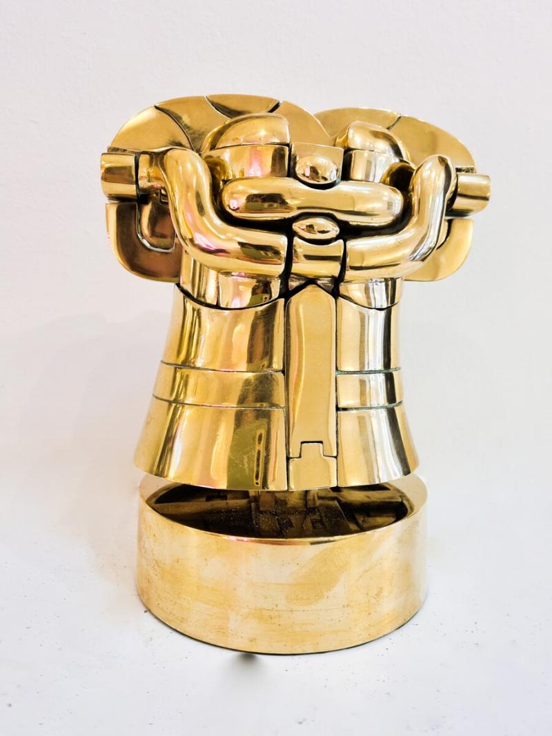 Miguel Ortiz Berrocal - Mid Century Brass "Richelieu" Sculpture by ...