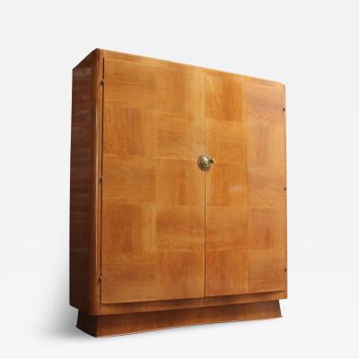 Dominique - French Art Deco Sycamore and Mahogany Armoire by Dominique