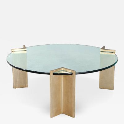 Pace Collection - Modern Round Metal and Glass Coffee Table by PACE ...