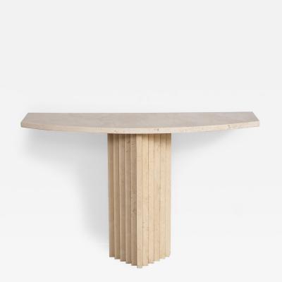 Roman Travertine Console Table