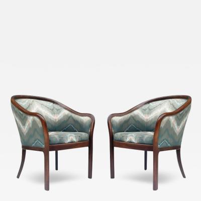 Ward Bennett - Pair of Mid Century Modern Walnut Armchair Side Chairs ...