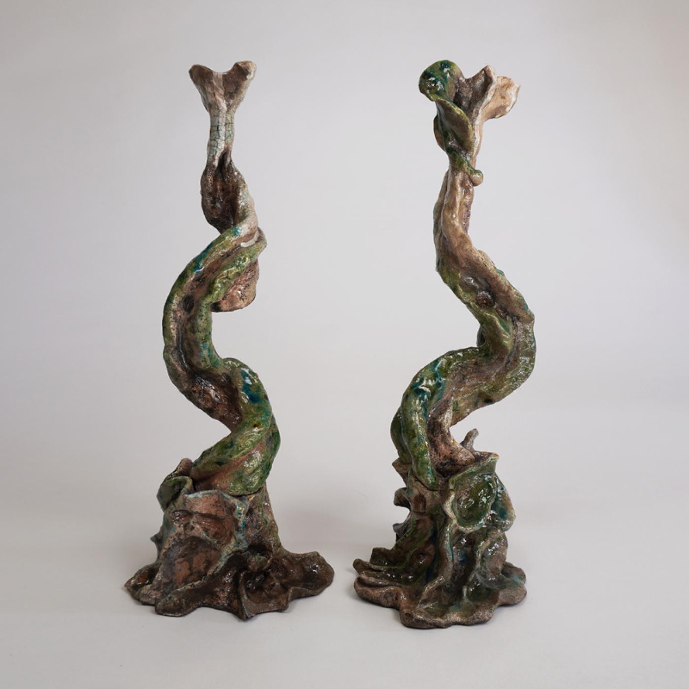 Bella Hunt & DDC - RAMO DI VITE (DUO) Pair of candlesticks