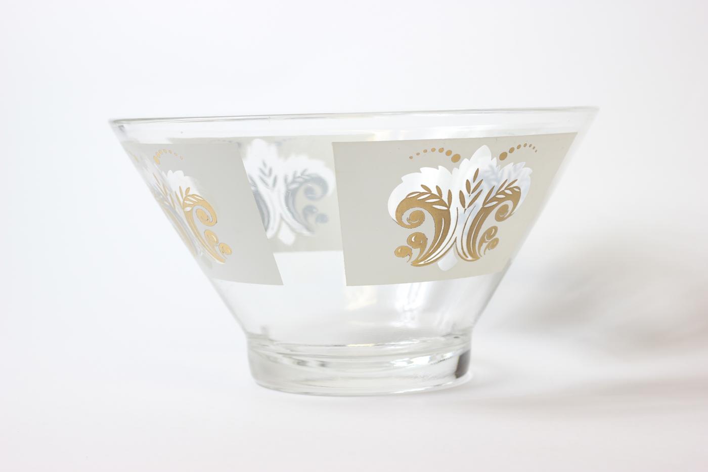 Culver Ltd. - Vintage Culver Company Glassware Gold Pattern Serving Bowl