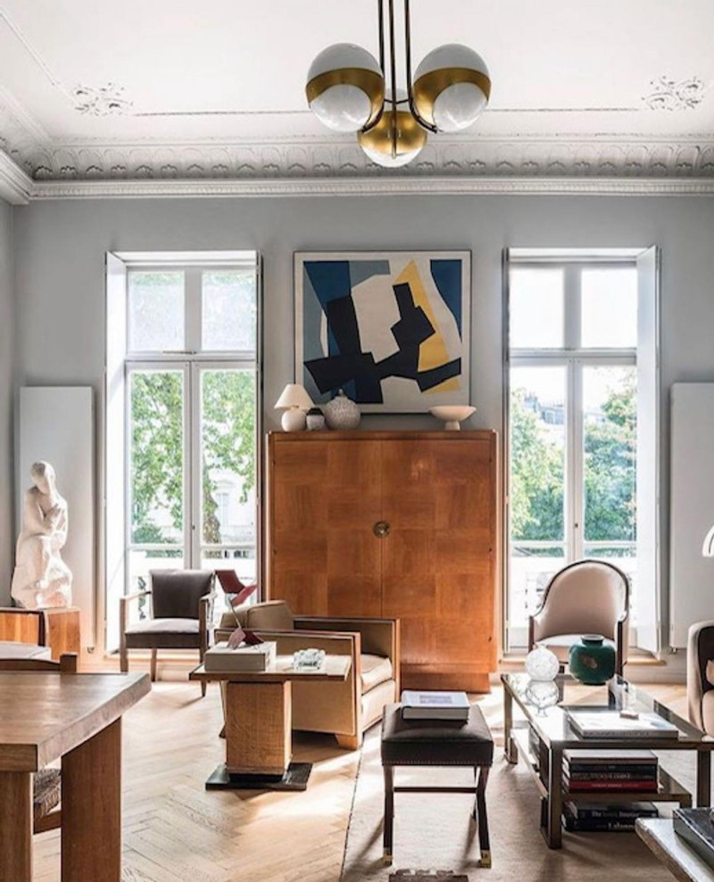 Dominique - French Art Deco Sycamore and Mahogany Armoire by Dominique