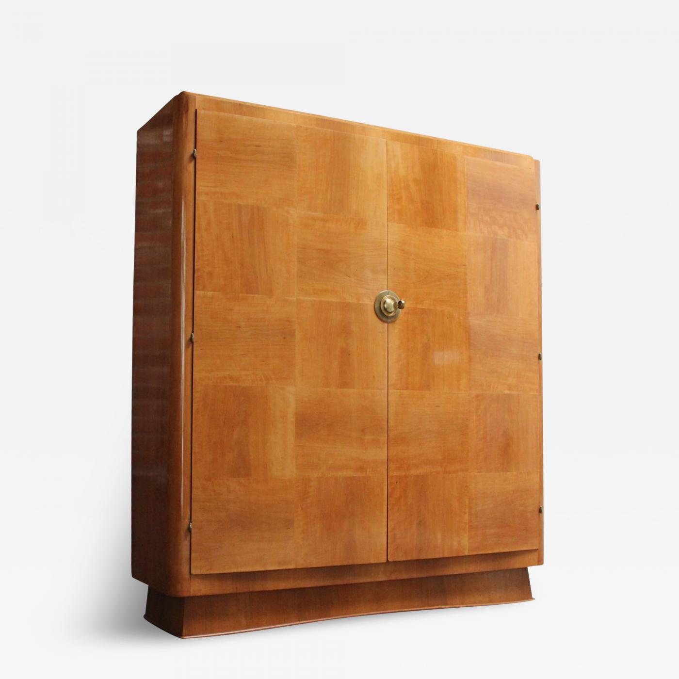 Dominique - French Art Deco Sycamore and Mahogany Armoire by Dominique