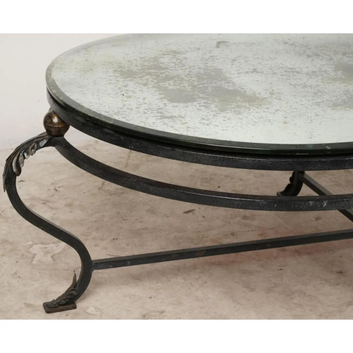 Formations - Formations Wrought Iron & Antique Mirrored Glass Coffee Table