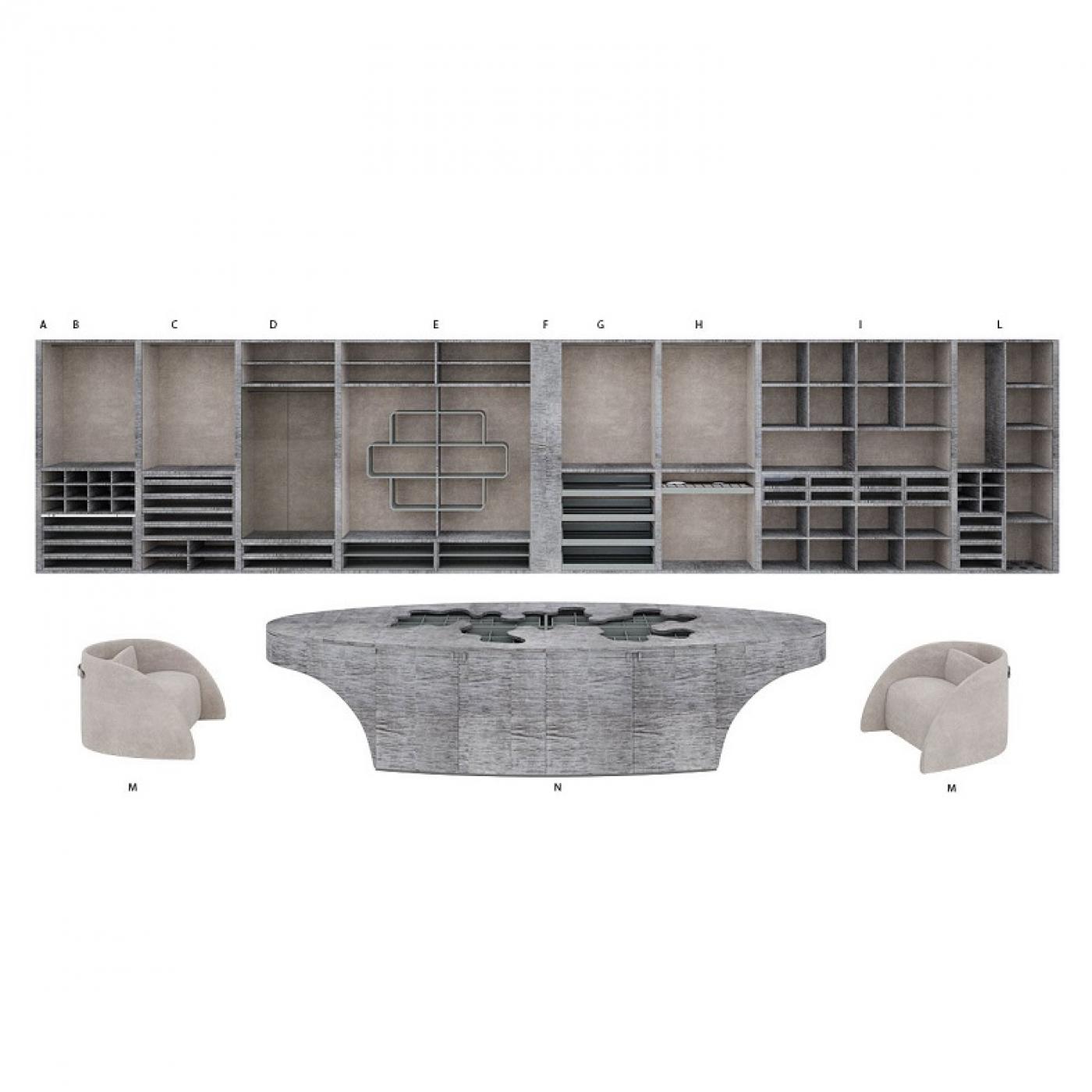 Franco Bianchini - Modular Walk-in Wardrobe