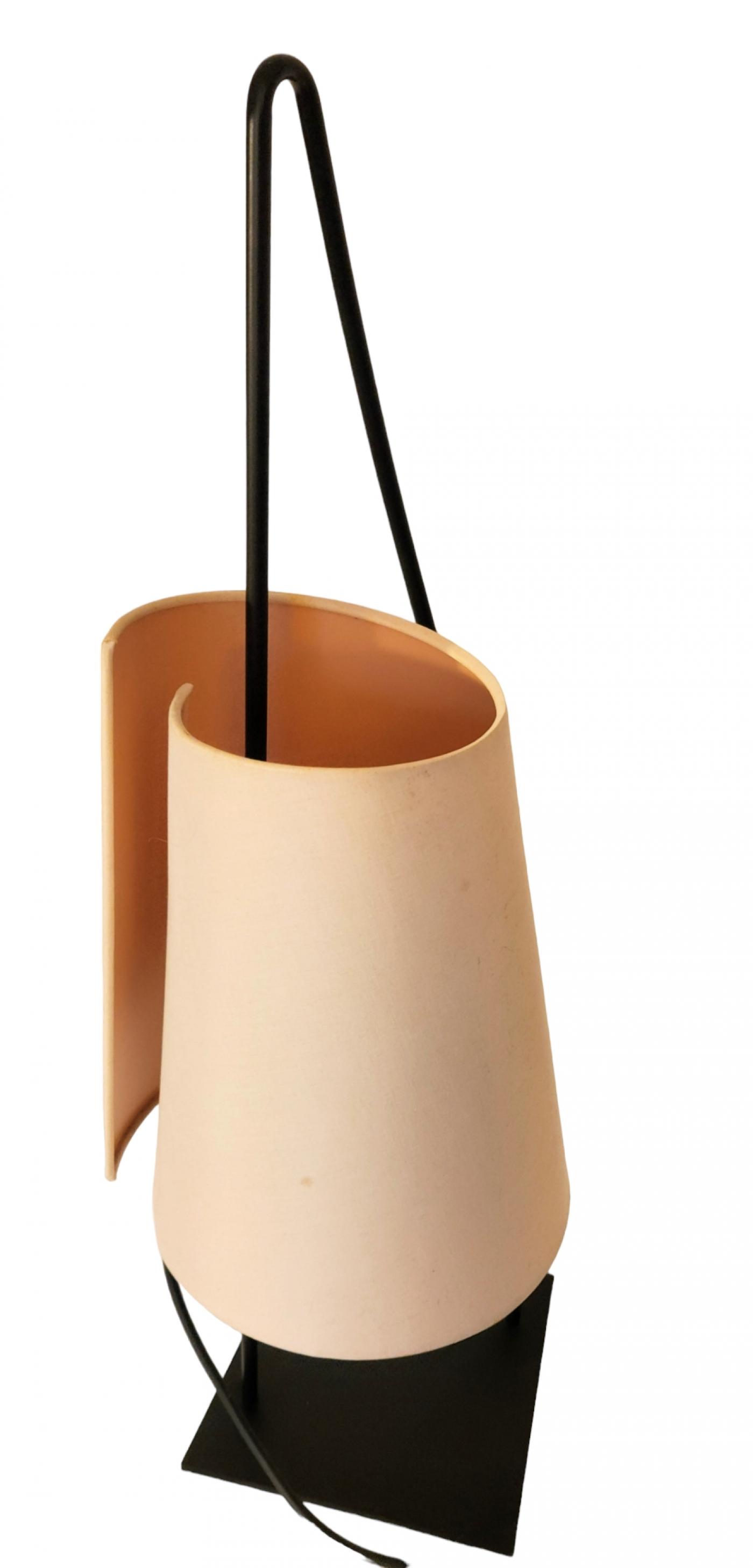 Italiana Luce - Rare Italiana Luce Black Rod Table Lamp Italy 1960s