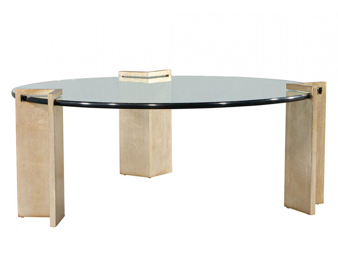 Pace Collection - Modern Round Metal and Glass Coffee Table by PACE ...