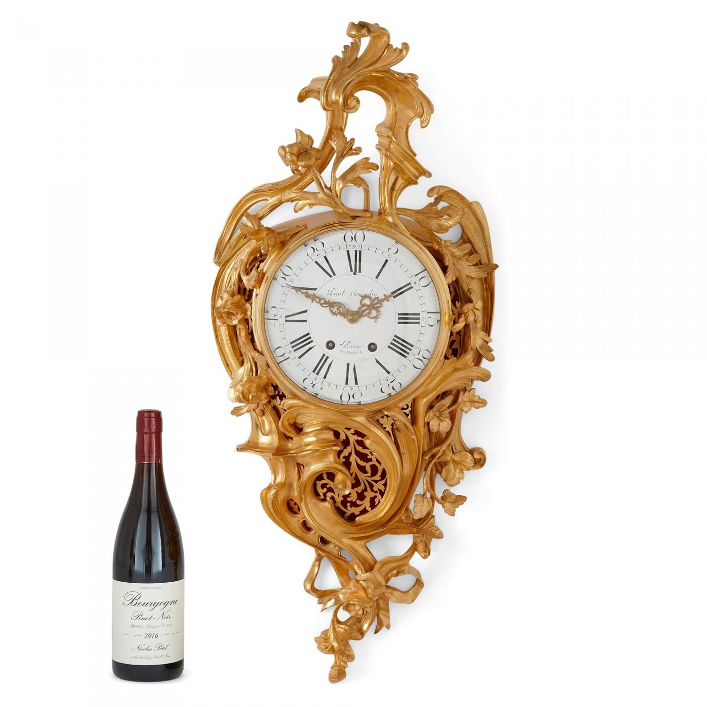 Paul Gravelin & Louis Marti et Cie - Louis XV Rococo style clock and ...