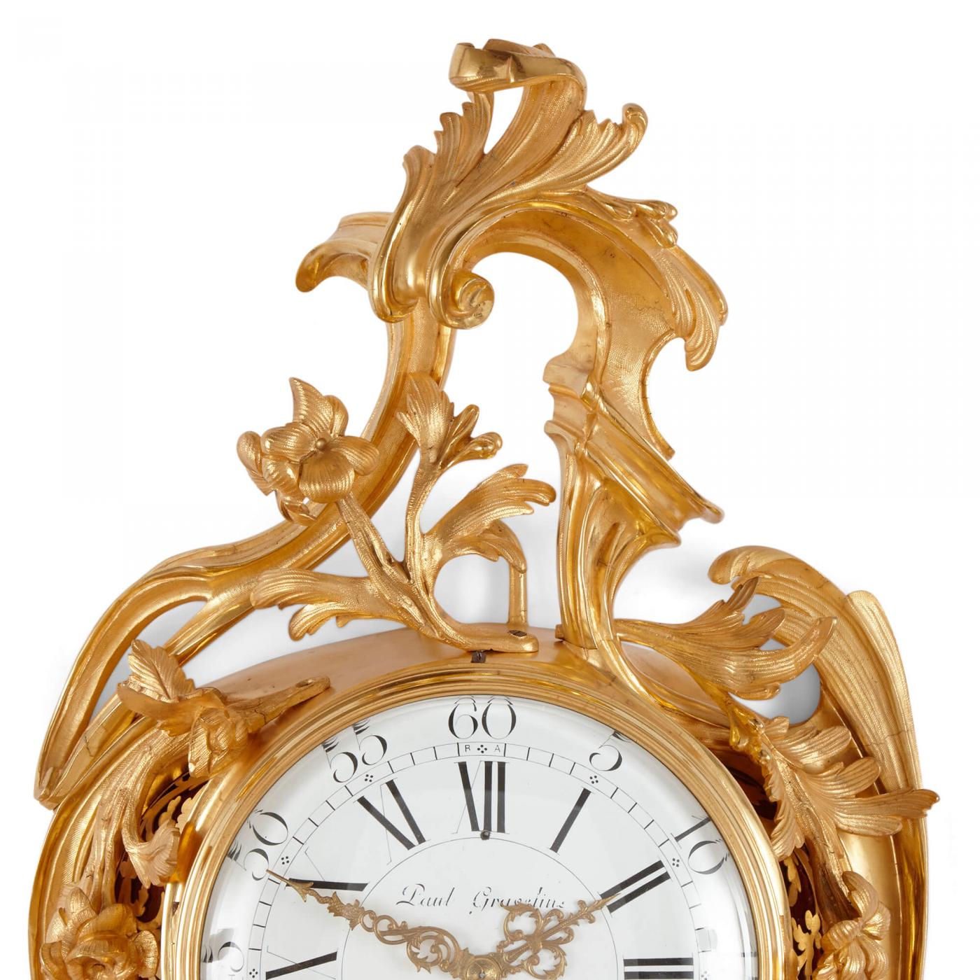Paul Gravelin & Louis Marti et Cie - Louis XV Rococo style clock and ...