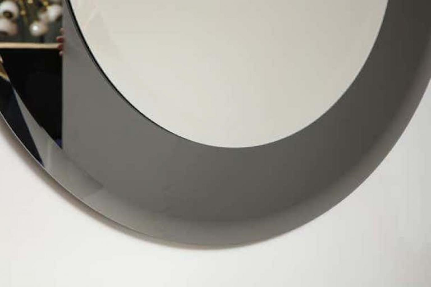 Venfield - Round Beveled Mirror with Smoke Glass Border