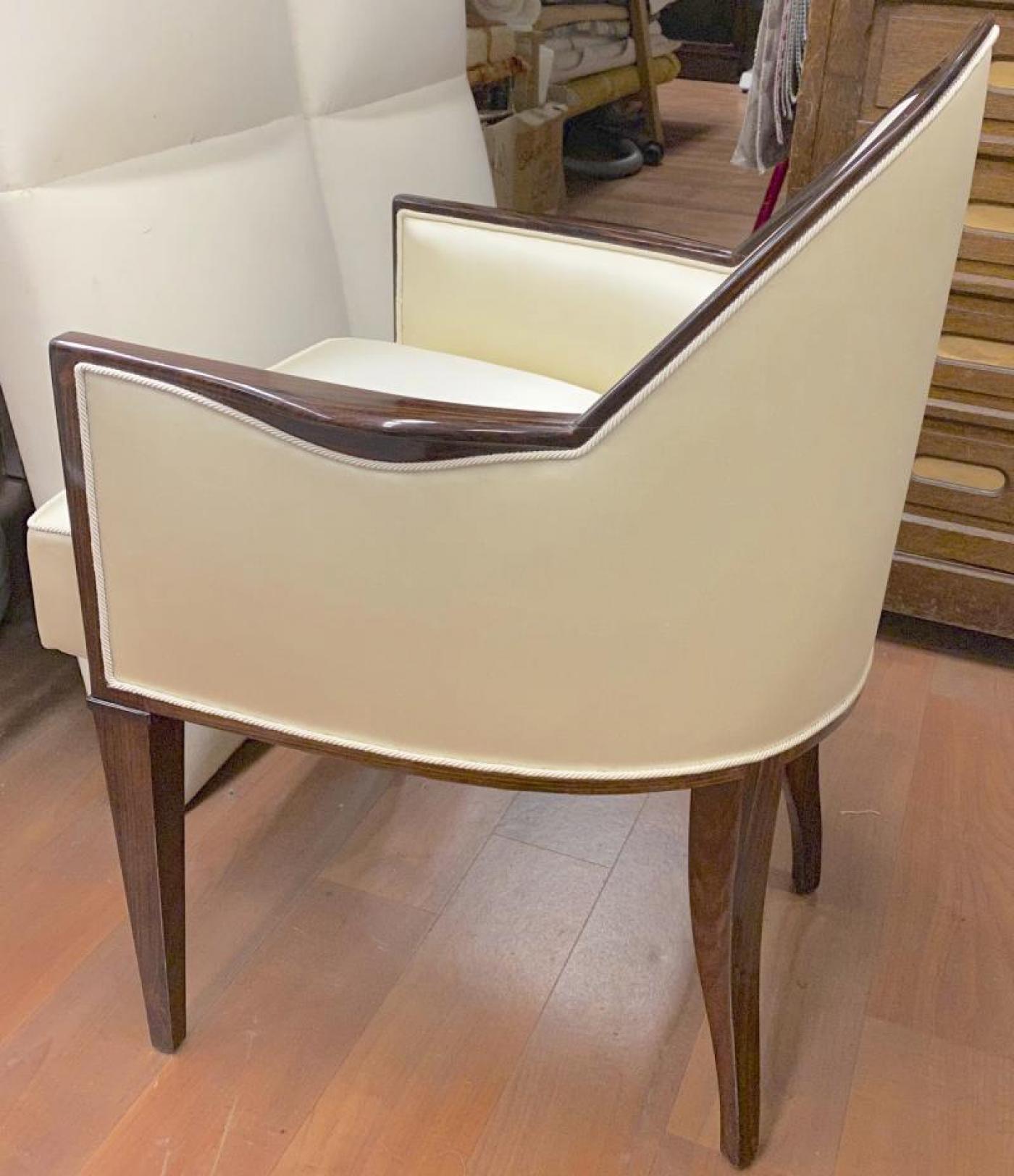 Émile-Jacques Ruhlmann - J.E.Ruhlmann pair of refined solid Makassar ...