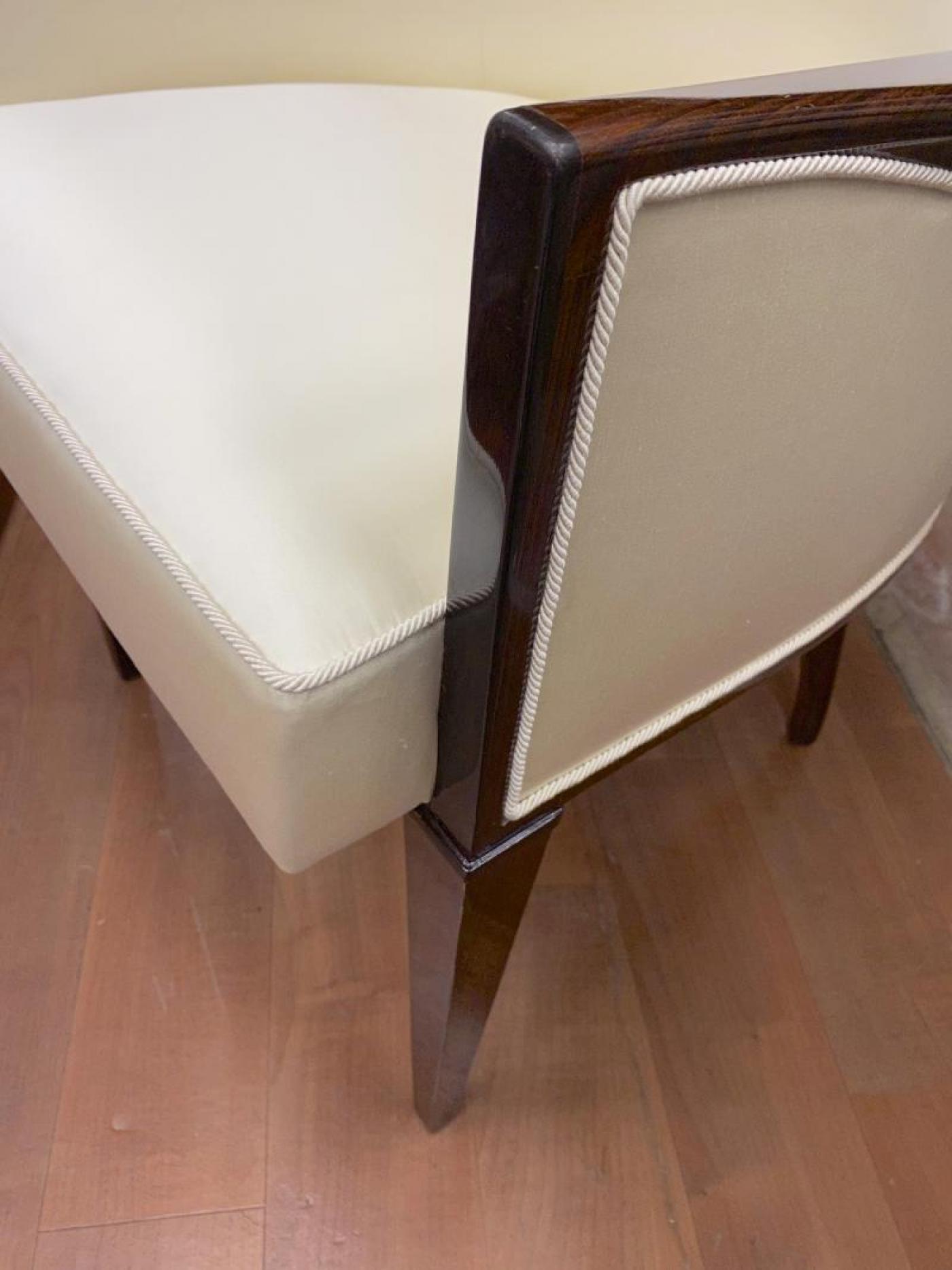 Émile-Jacques Ruhlmann - J.E.Ruhlmann pair of refined solid Makassar ...