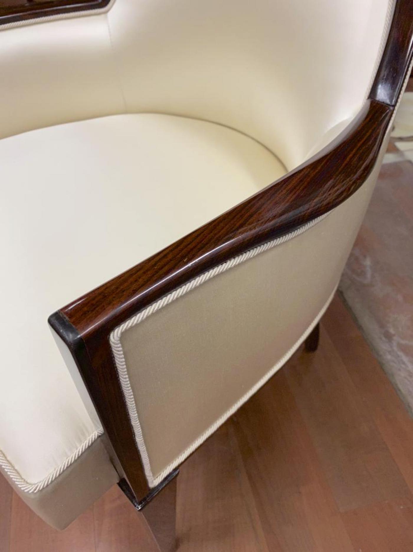 Émile-Jacques Ruhlmann - J.E.Ruhlmann pair of refined solid Makassar ...