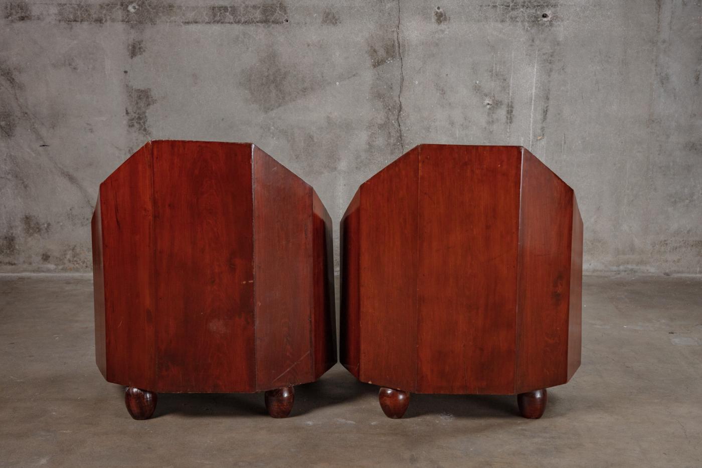 AUSTRIAN CUBIST CHAIRS AND SETTEE