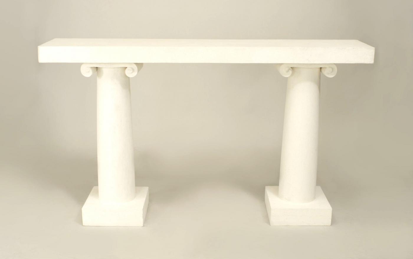 American Art Moderne Plaster Console Table