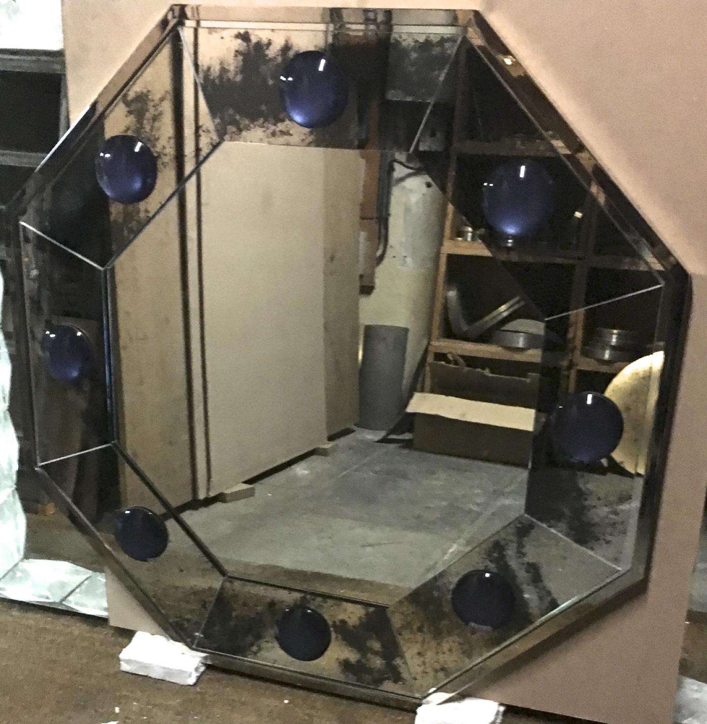 Andre Hayat - Andre Hayat Octagonal black Oxydized Mirror Frame with a ...