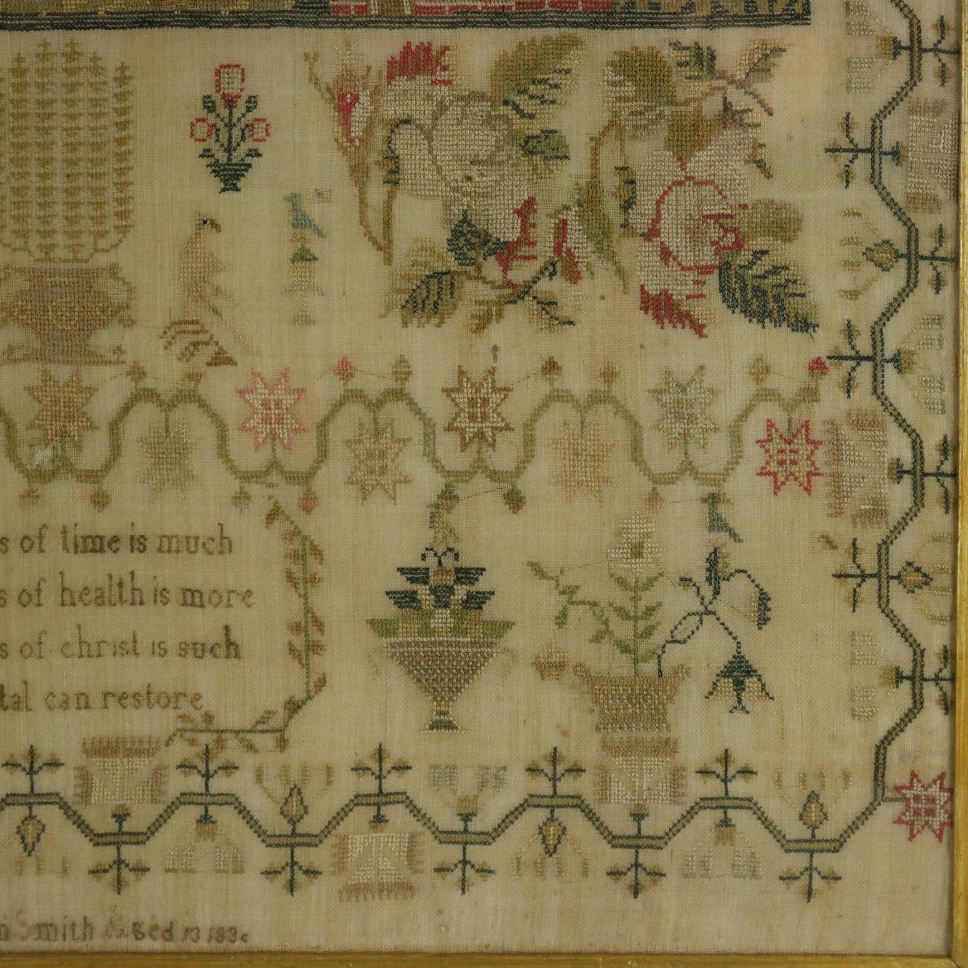 Antique Sampler, 1830, by Mary Ann Smith