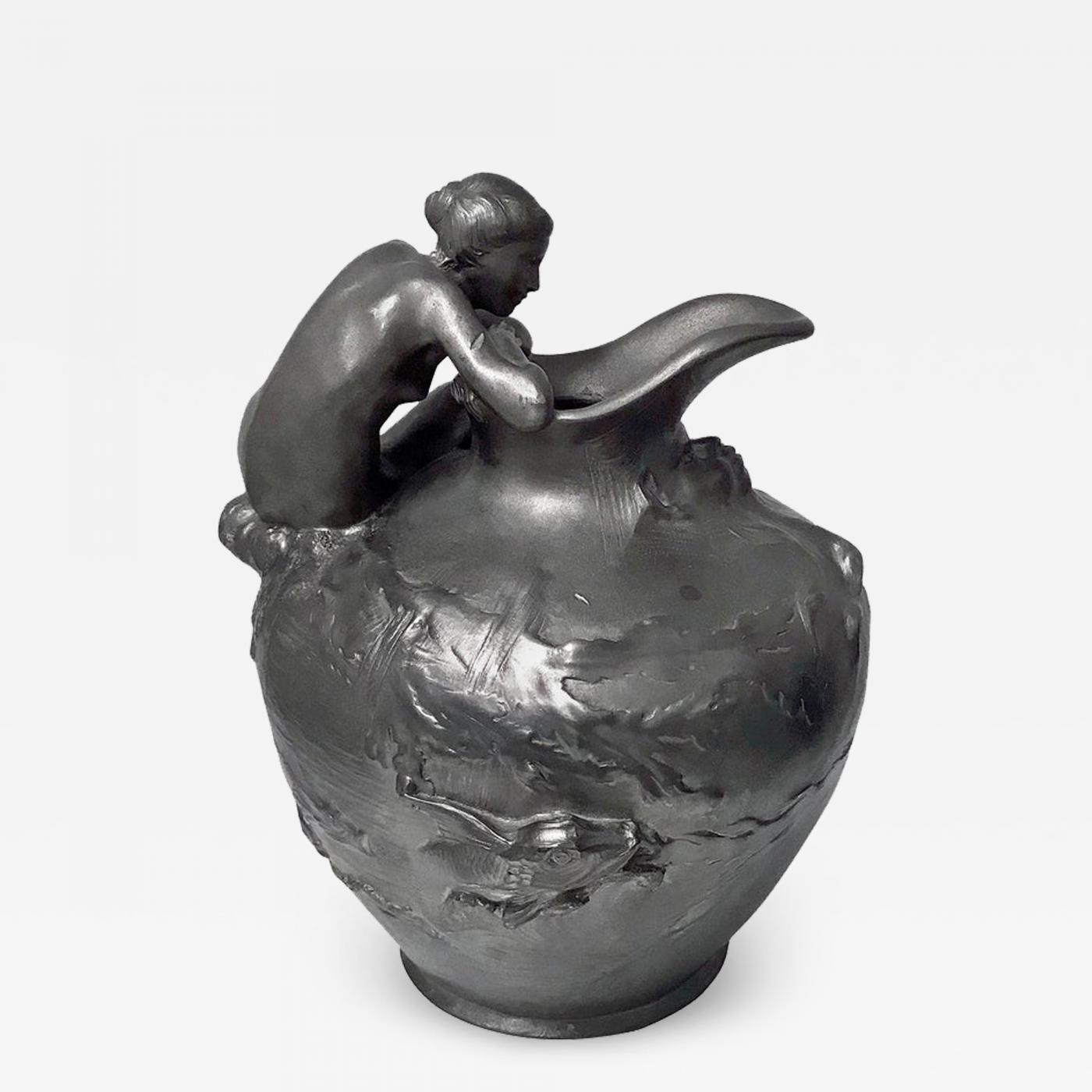 Auguste Ledru Art Nouveau Ewer Vase, circa 1895