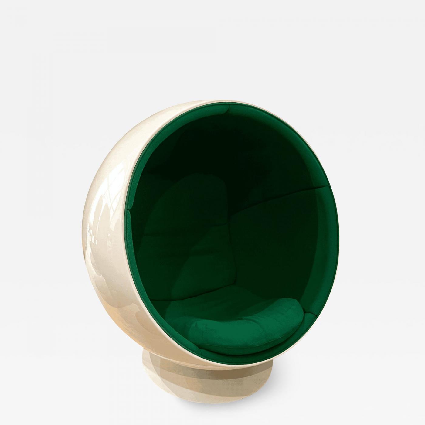 Eero Aarnio - Ball Chair by Eero Aarnio, Green and White, Adelta ...