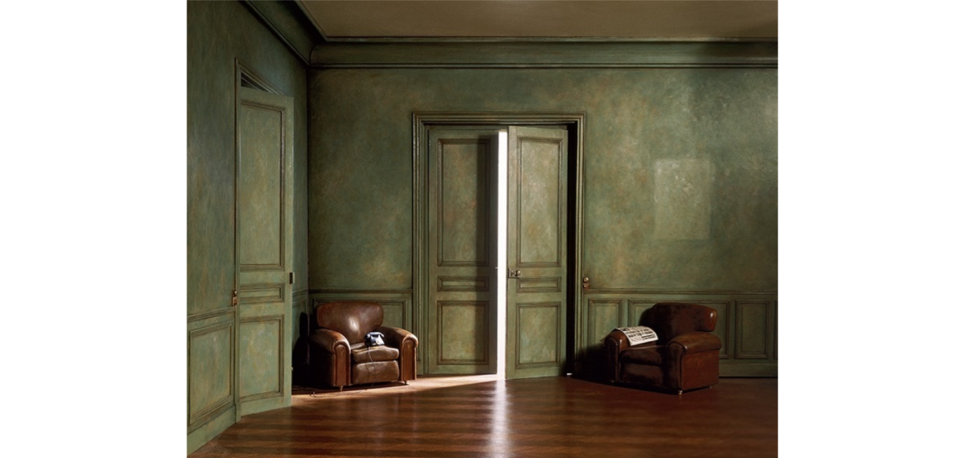 Charles Matton - Green Living Room with Two Club Chairs, 1986