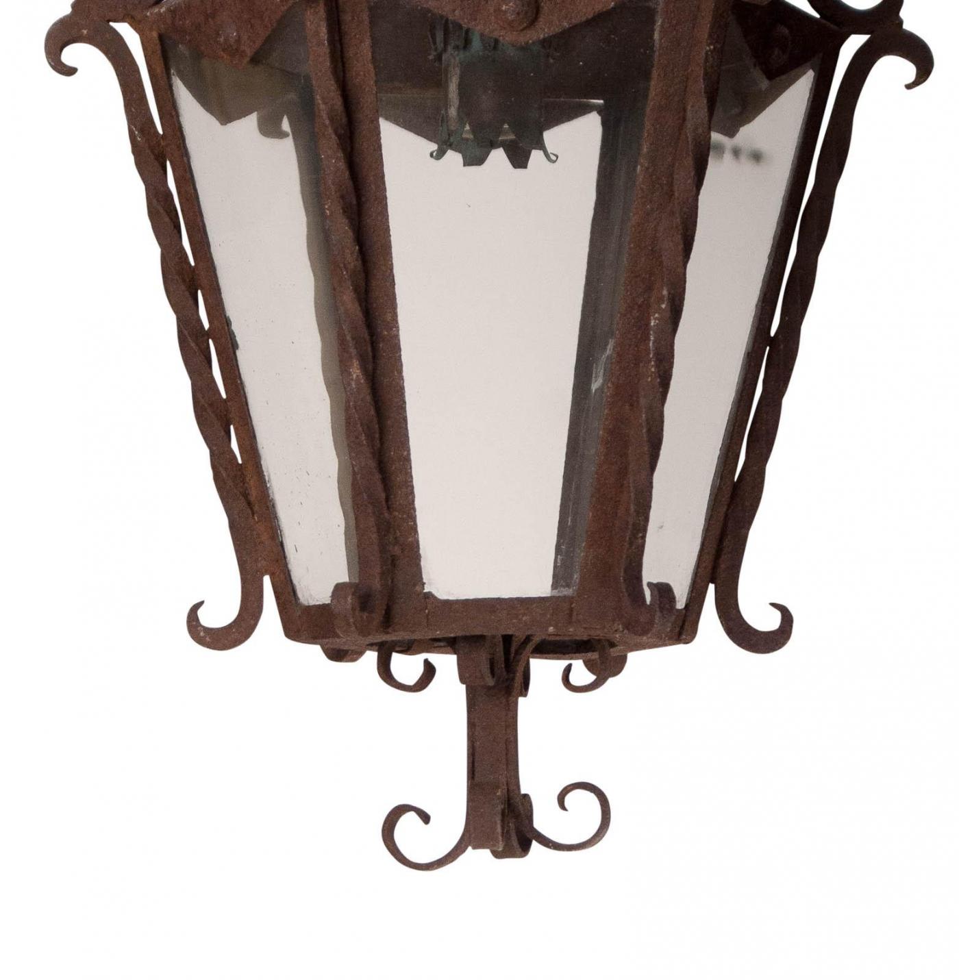 Circa 1850 Italian Wrought Iron Lantern