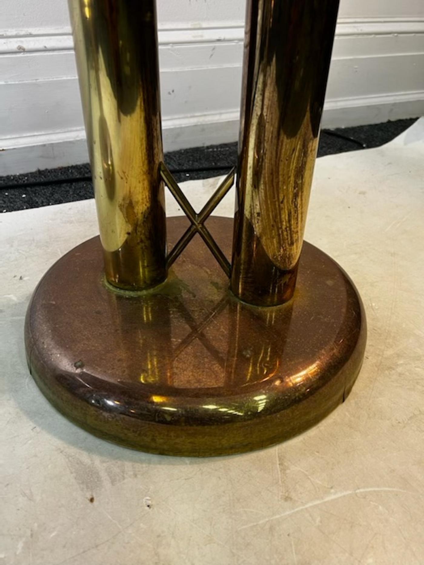 Dakota Jackson - POST MODERN BRASS AND BLACK MARBLE TABLES