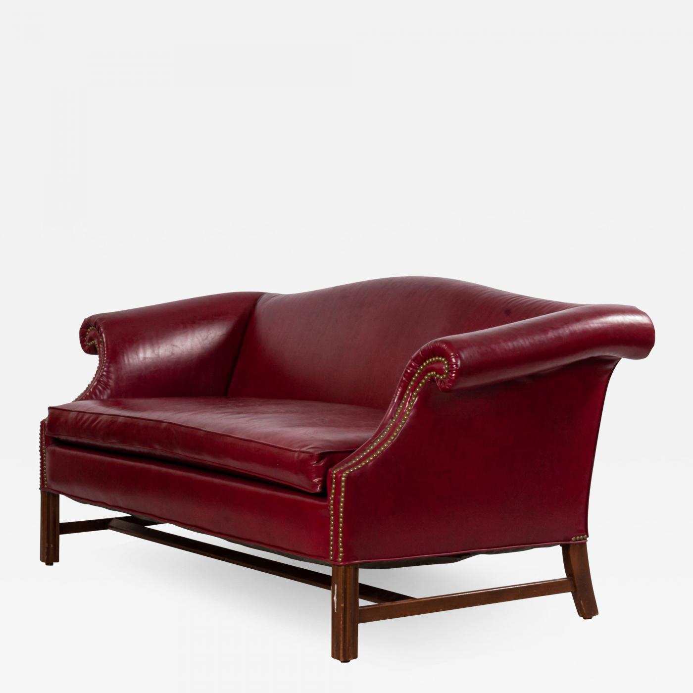 Red Camel Back Sofa | Baci Living Room