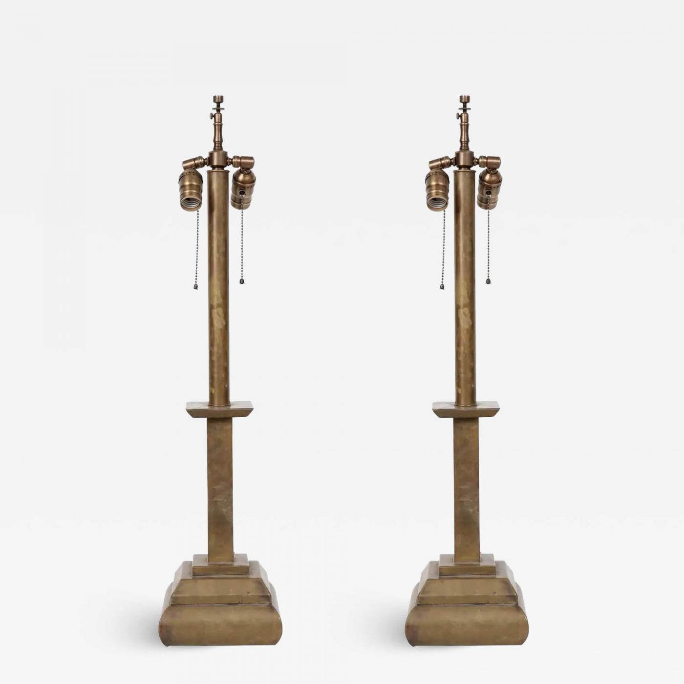 Donald Deskey - Donald Deskey Style Bronze Lamps