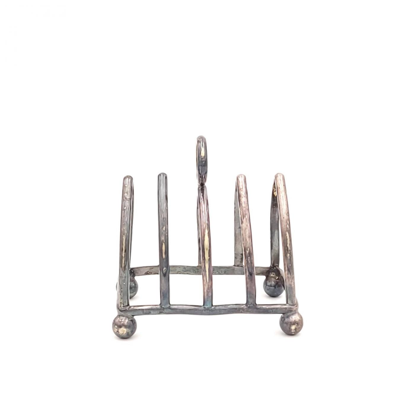 Edwardian Silver Plate Toast Rack, England circa 1910