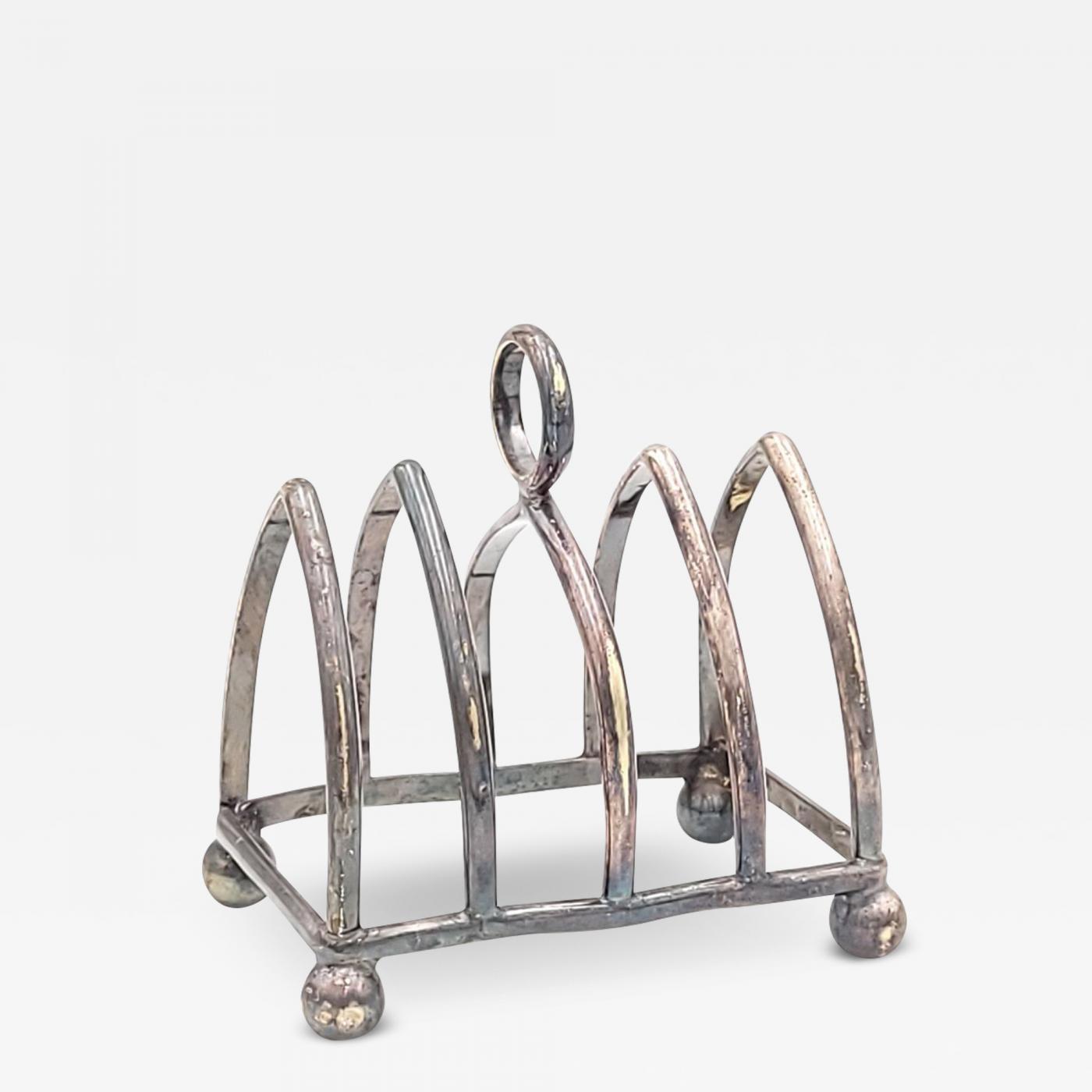 Edwardian Silver Plate Toast Rack, England circa 1910