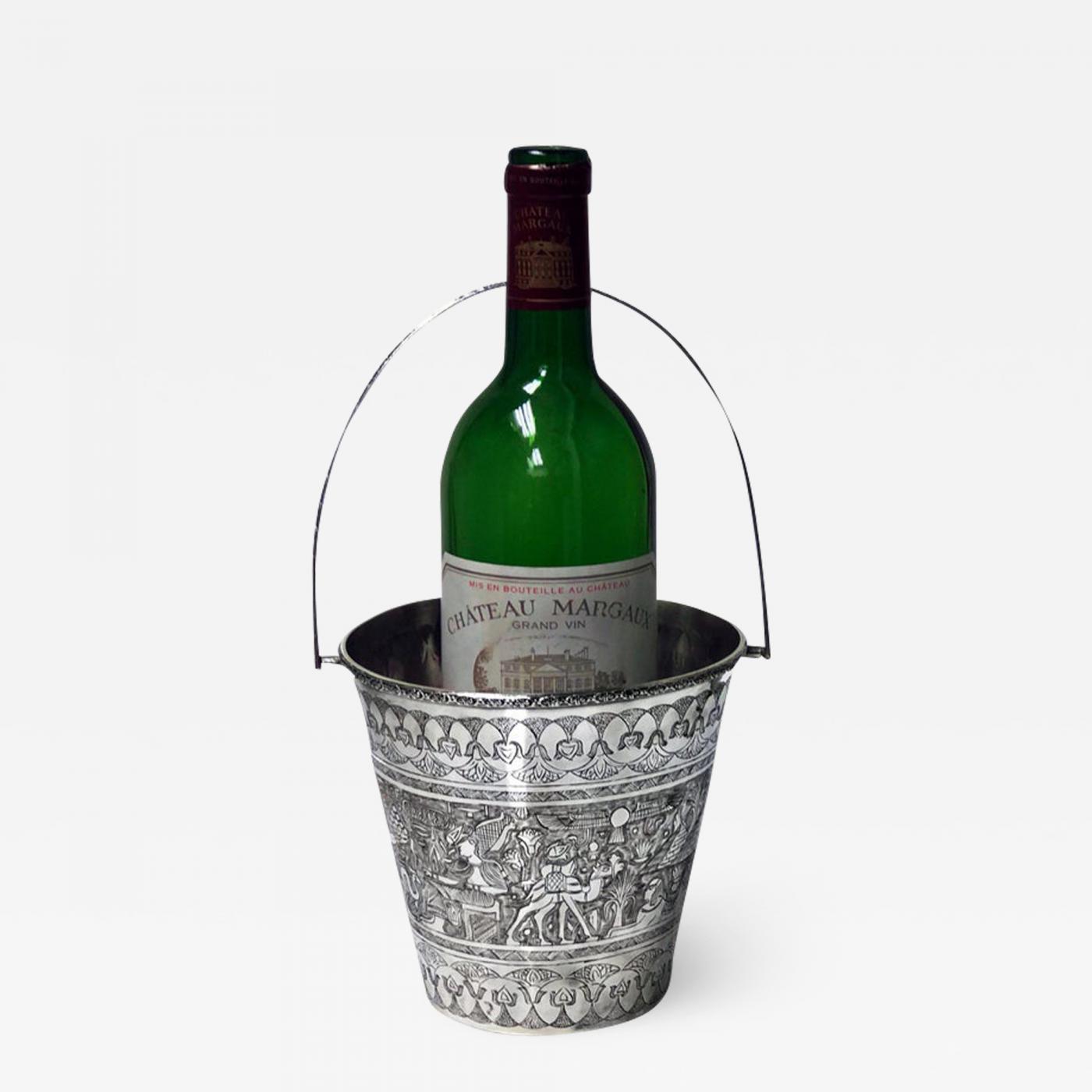 Egyptian solid Silver wine bucket, circa 1920.