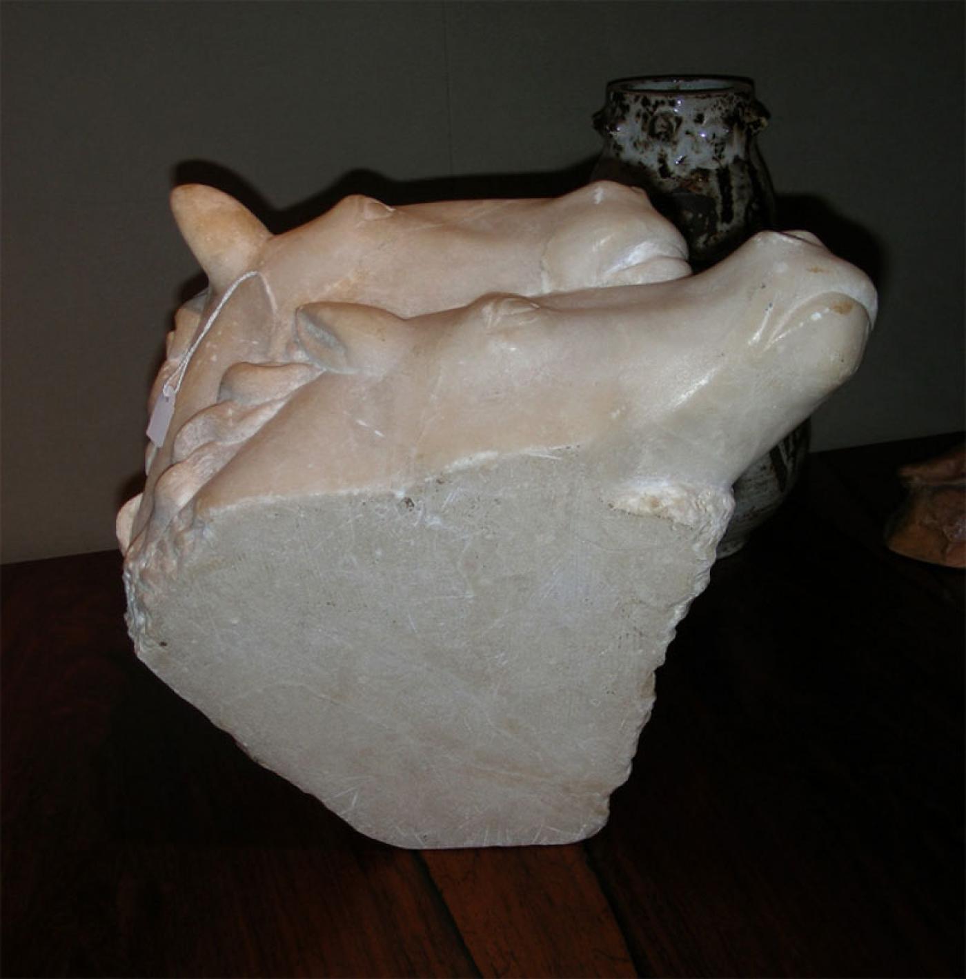 Ferdinand Parpan - 1930-1935 "Horses" Alabaster Sculpture by Ferdinand ...