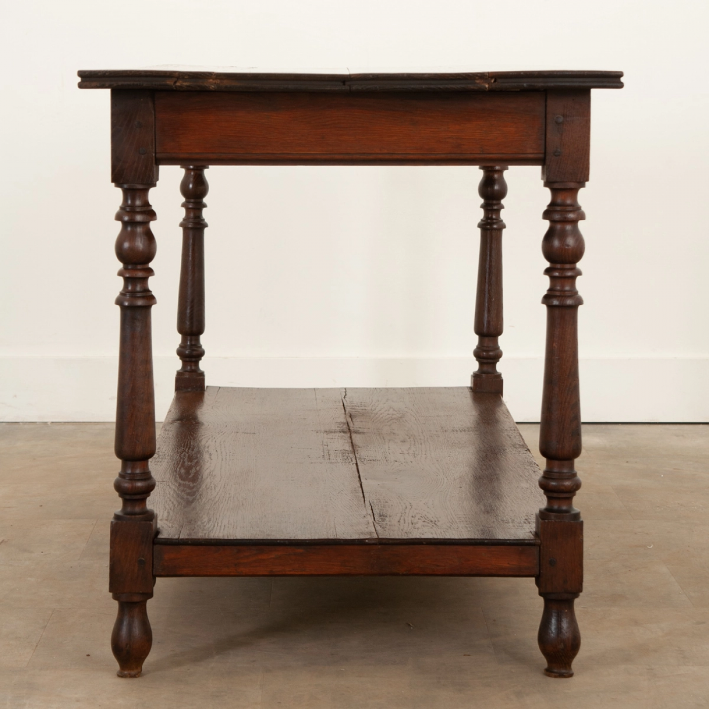 French 19th Century Oak Drapery Table