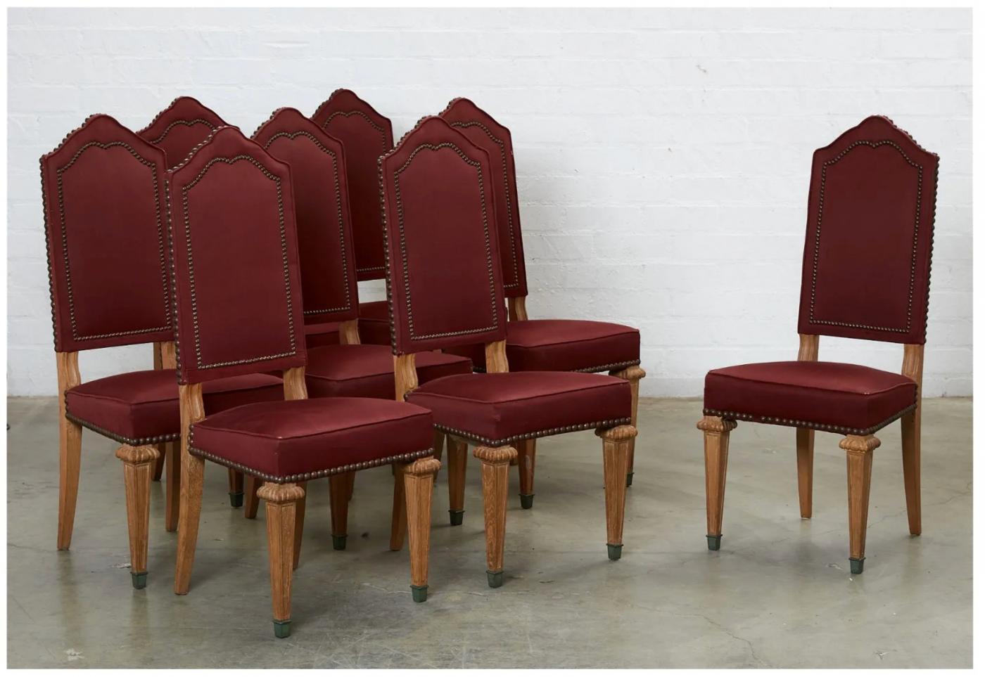 French Baroque-Style Dining Chairs, Set of 8