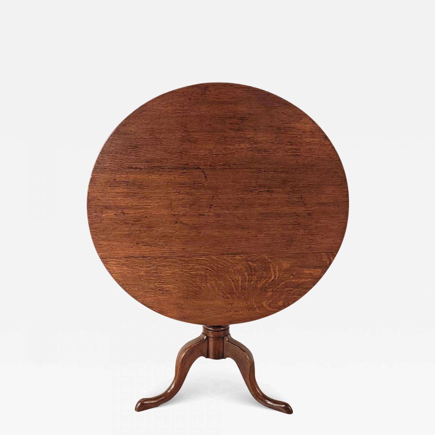 George III Provincial Round Pedestal Tea Table, circa 1780