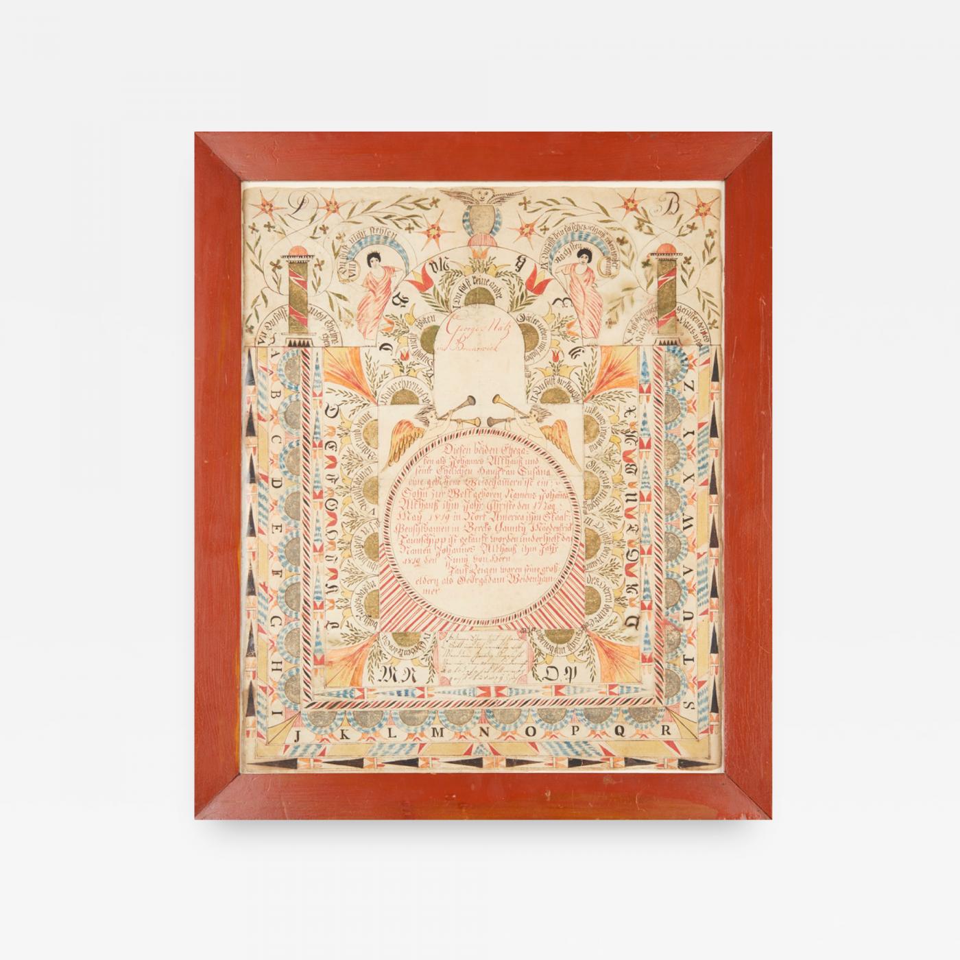 George Matz - Birth and baptismal certificate for Johannes Althaus