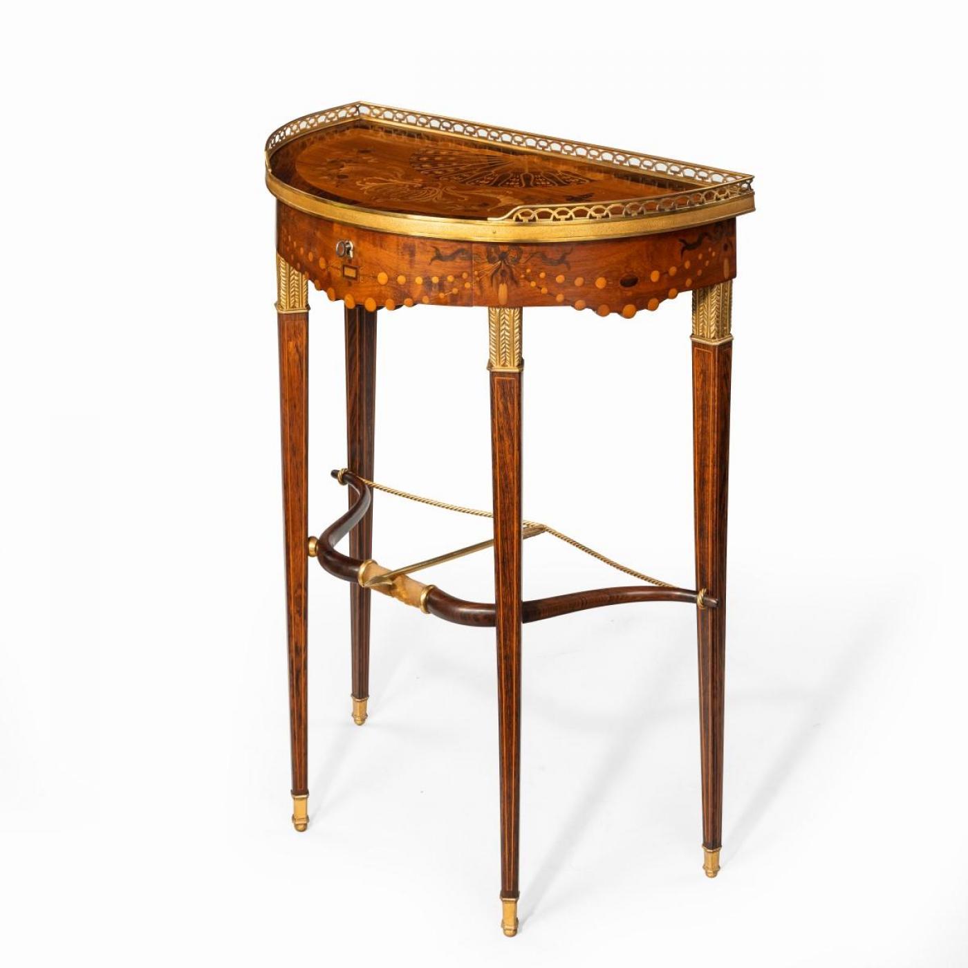 Georges-François Alix - A French demi-lune rosewood bow and arrow table ...