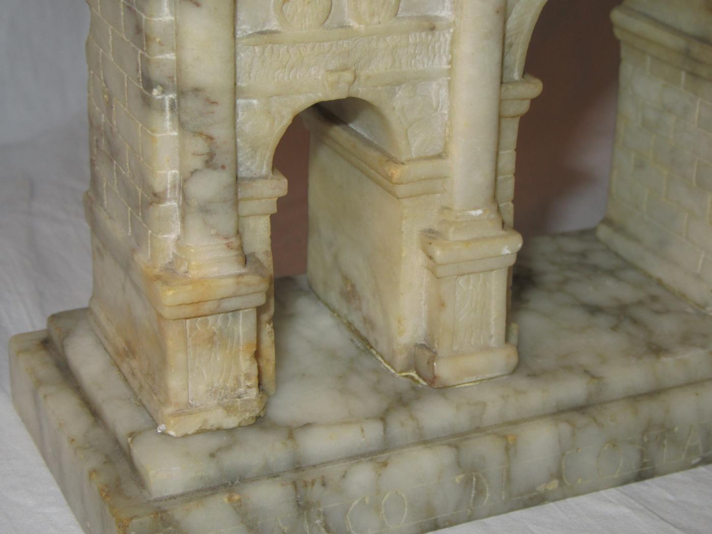 "Grand Tour" Carved Alabaster Model of the Arch of Constantine
