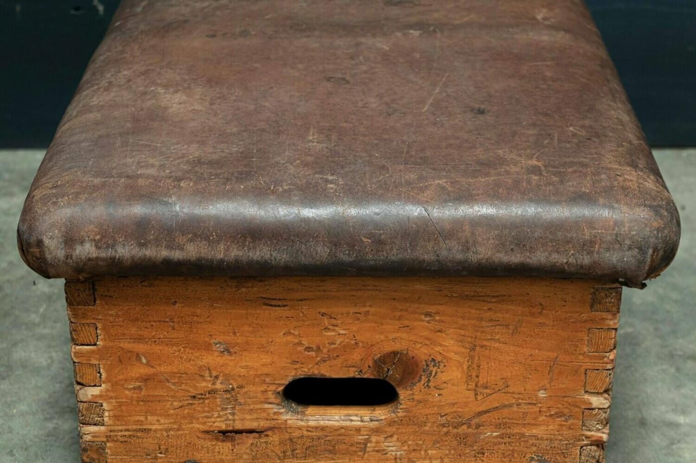 Gymnastics Bench Leather Coffee Table / Foot Stool