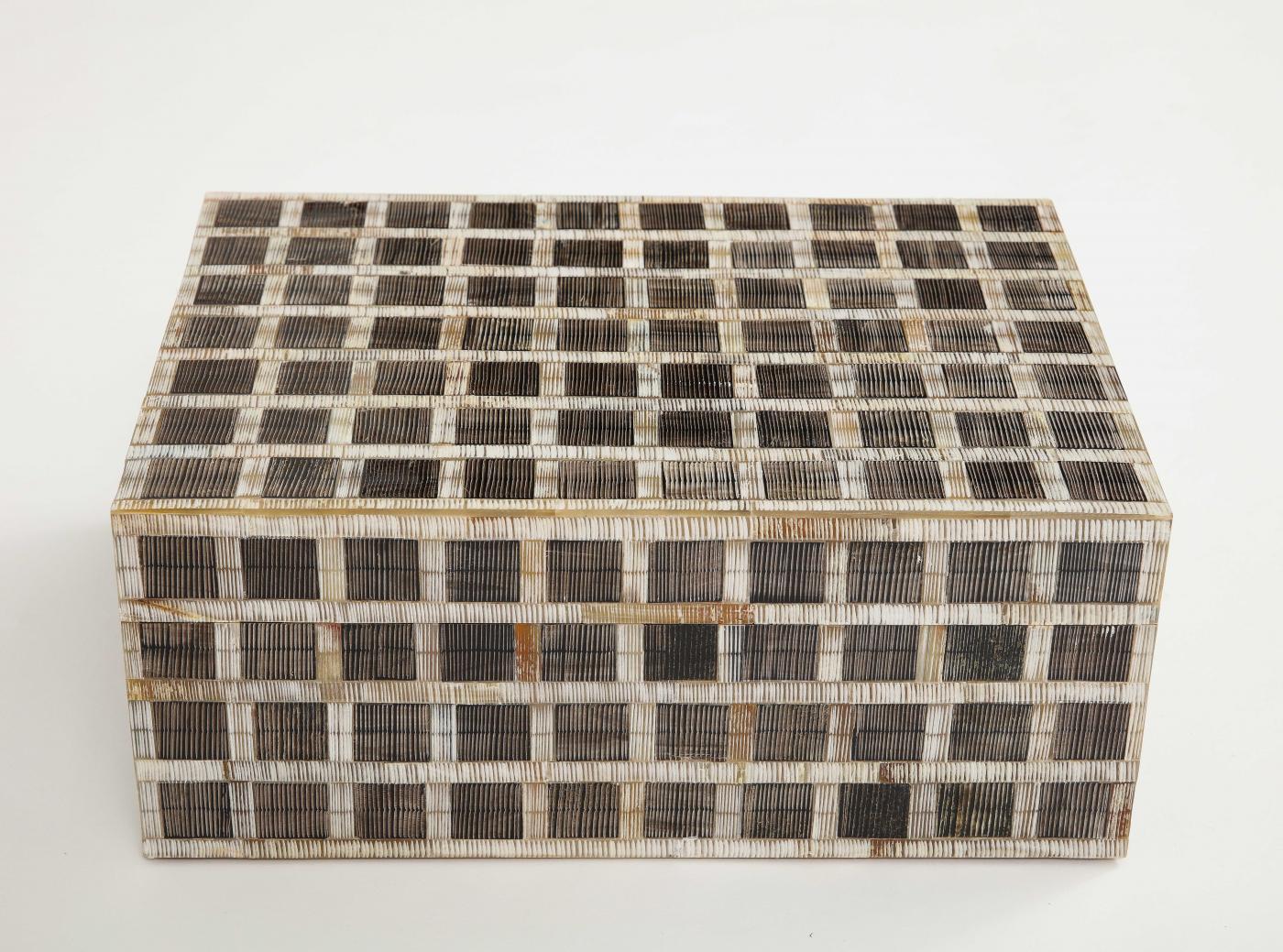 Hand Inscribed Horn, Bone Box 9x12