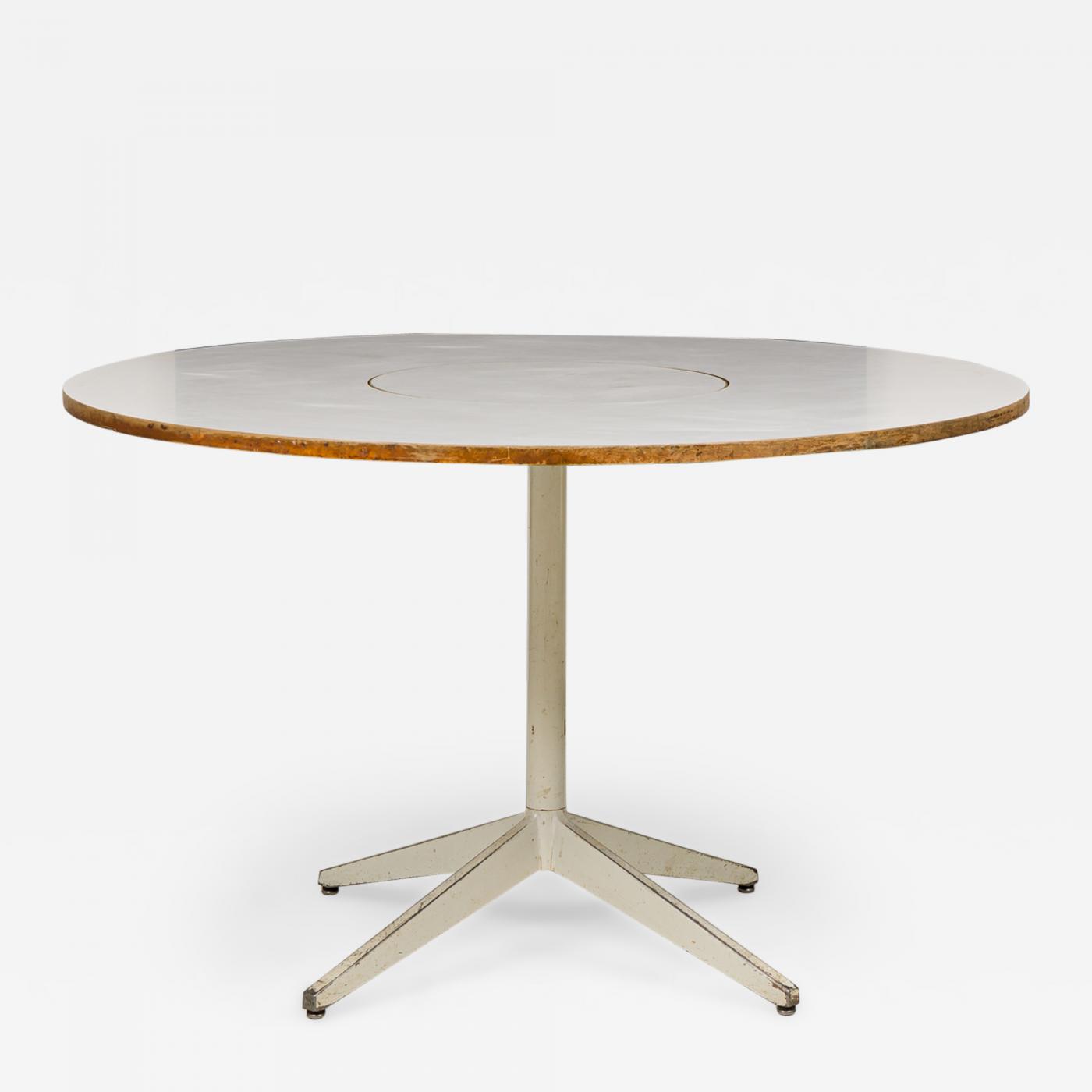 Herman Miller - Circular White Laminate Lazy Susan Dining Table